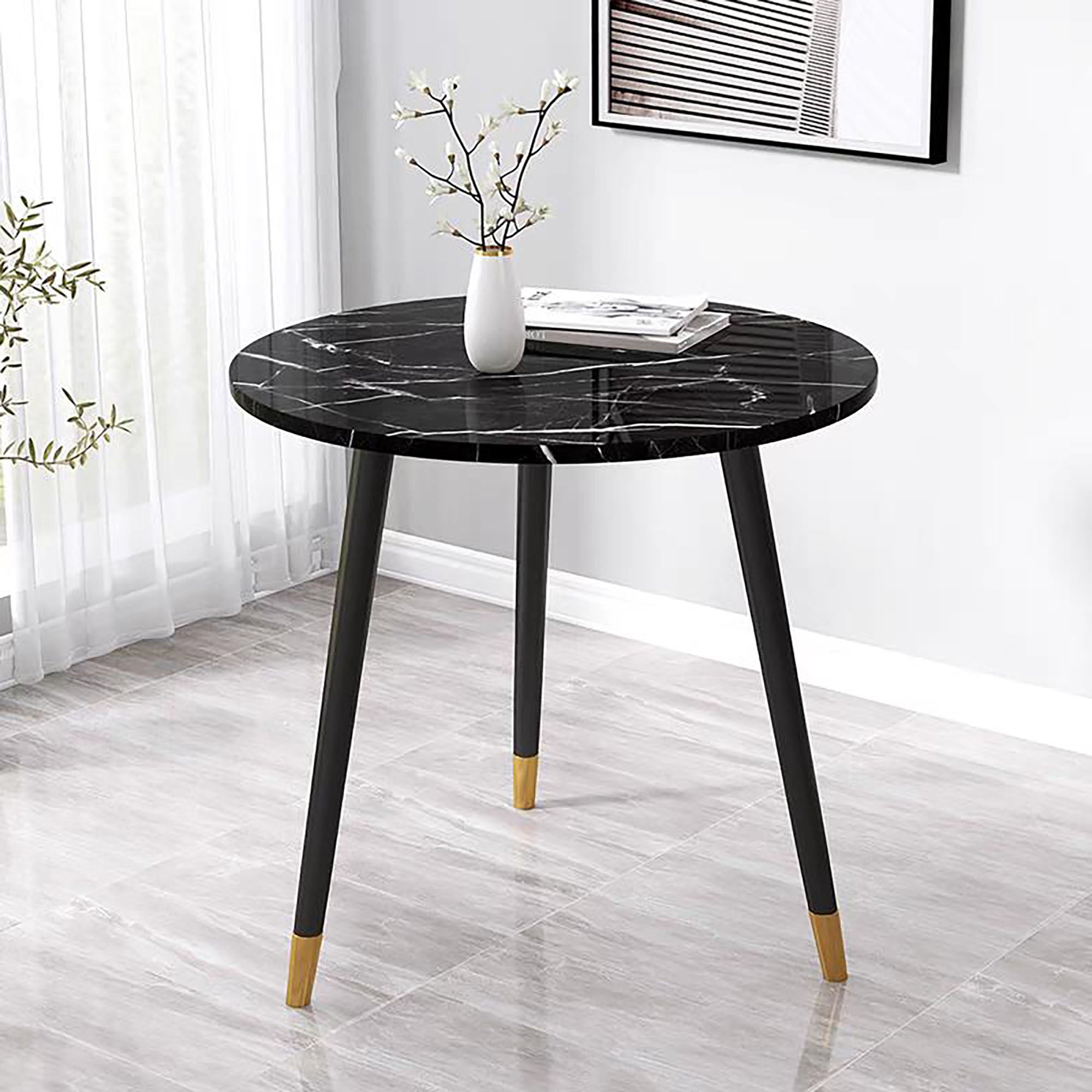 Nova Luxe Black & Gold Side Table 10064190046492